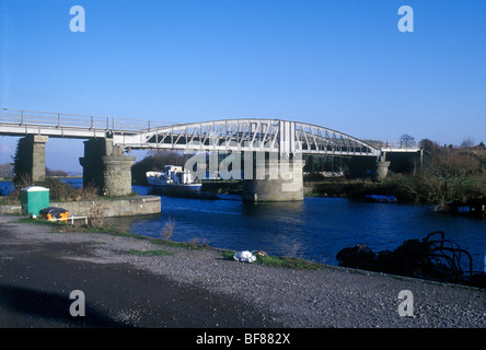 The Severn Railway Bridge, Sharpness, Gloucestershire, from the south ...