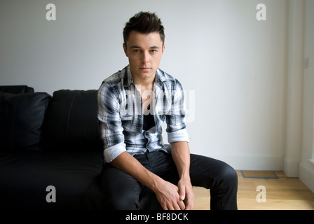 Portrait of Leon Jackson, singer and X-Factor winner Stock Photo - Alamy