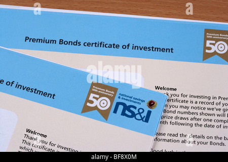 Premium Bond Certificates Stock Photo - Alamy