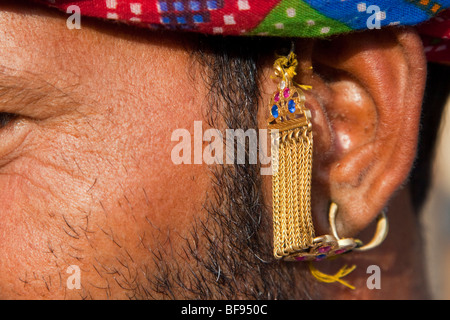 A Rajasthani man with his earring Stock Photo - Alamy
