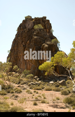 Corroboree Rock, East MacDonnell Ranges, Central Australia Stock Photo ...