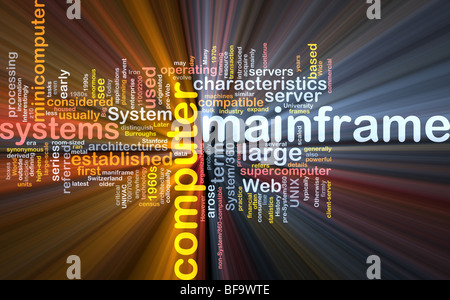 Word cloud concept illustration of mainframe computer Stock Photo - Alamy