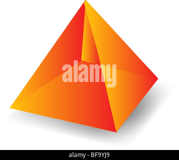 Blank empty 3d translucent pyramid shape illustration Stock Photo - Alamy
