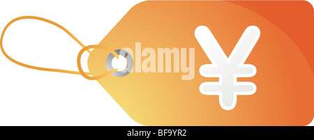 Sales tag label illustration with Yen symbol Stock Photo - Alamy