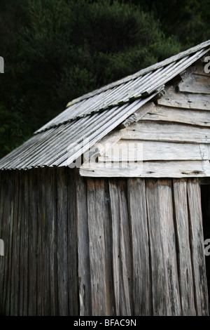Historic slab timber hut in Samford, a hill country village outside ...