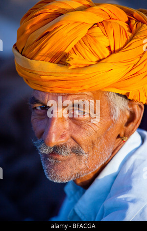Pushkar fair, Portrait of an rajasthani rajput male with beard and ...
