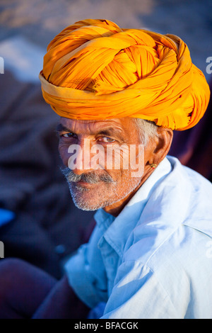 Pushkar fair, Portrait of an rajasthani rajput male with beard and ...