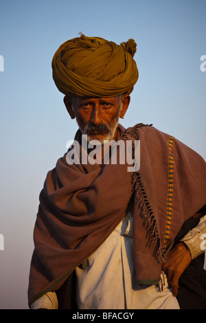Pushkar fair, Portrait of an rajasthani rajput male with beard and ...