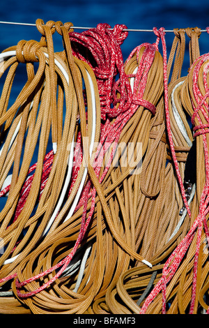 A tangled coil of rope Stock Photo - Alamy
