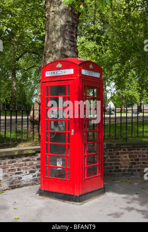telephone box outside Hyde Park London Great Britain Stock Photo - Alamy