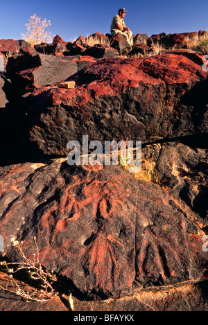Aboriginal stone engravings, South Australia Stock Photo - Alamy