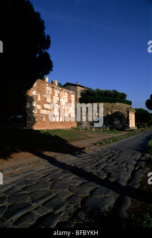 old roman Via Appia Antica in Rome, Italy Stock Photo - Alamy