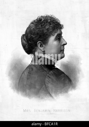 Caroline Scott Harrison - First Lady 1889 - 1892 Stock Photo - Alamy