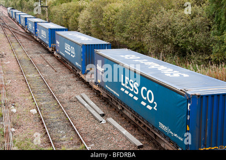 Tesco rail transport containers for supermarket goods with Less CO2 ...