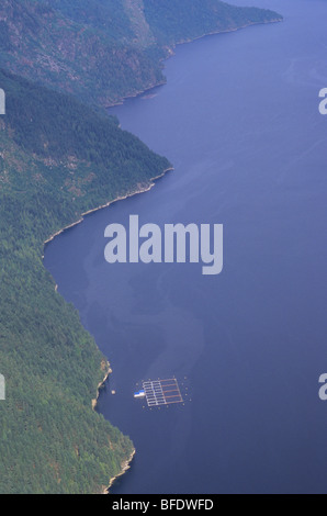 Aerial view of the Inlet near Sunshine Coast, British Columbia, Canada ...