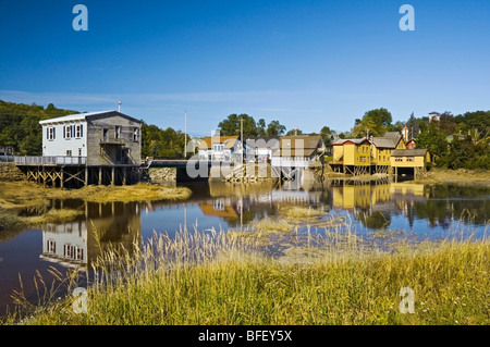Village on Stilts, the tidal village of Bear River, Bay of Fundy, Nova Scotia Stock Photo - Alamy