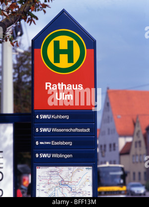 Tram stop sign Germany Stock Photo - Alamy