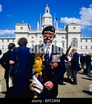 Standard bearers at Horse Guards Parade, London, before an AJEX, the ...