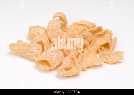 Chicharrones. Deep fried pork rinds, crispy pork skin pieces ...