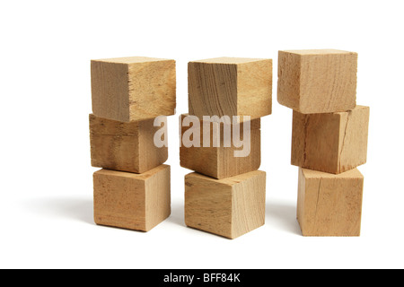 Stacks of Wooden Blocks Stock Photo - Alamy