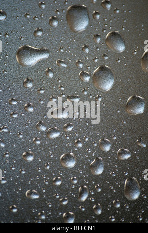 Water drops on metal surface as an abstract background Stock Photo - Alamy