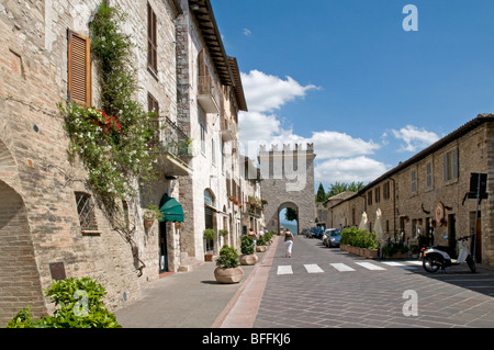 Via Borgo Aretino leading to the Porto Nuova, Assisi Italy Stock Photo ...