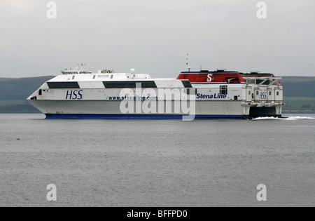 Car ferry in Loch Ryan on the Scotland to Northern Ireland route from ...