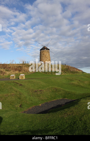 ancient salt pans and St Monans Windmill Fife Scotland November 2009 ...