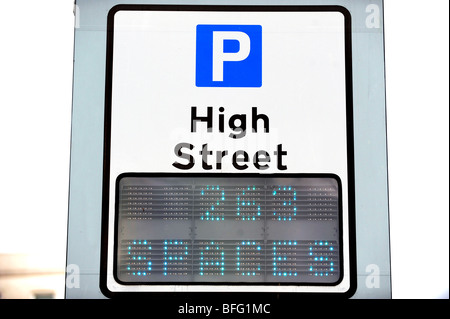 Generic high street parking sign Stock Photo - Alamy