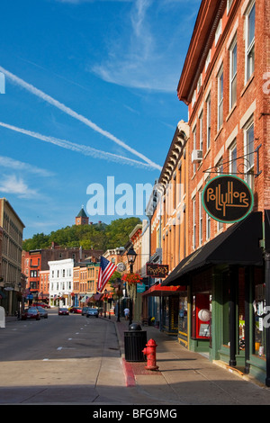 Shops in the historic downtown of Galena, Illinois a popular tourist ...