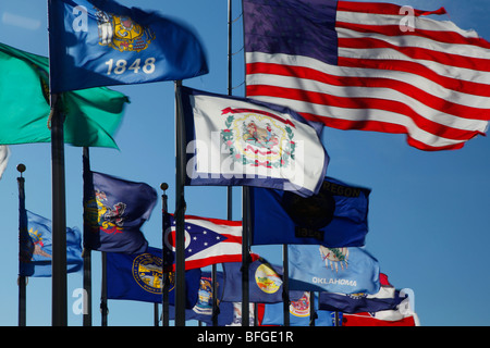 Brooklyn, Iowa "Community of Flags" display museum Stock Photo - Alamy