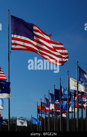 Brooklyn, Iowa "Community of Flags" display museum Stock Photo - Alamy