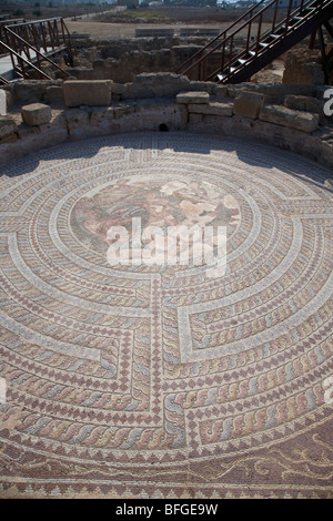 mosaics on the floor of the house of theseus roman villa at paphos ...