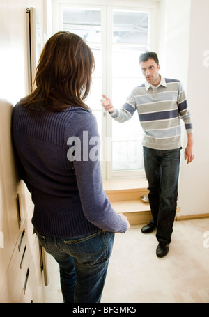 Couple having serious talk Stock Photo - Alamy