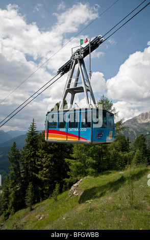 Vigo-Catinaccio Cable Car at Ciampedie, Val di Fassa, Dolomites, Italy ...