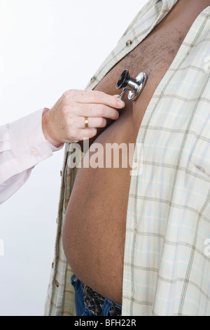 Overweight Man in Medical Examination Stock Photo - Alamy