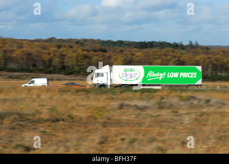 Asda lorry on the motorway Stock Photo - Alamy