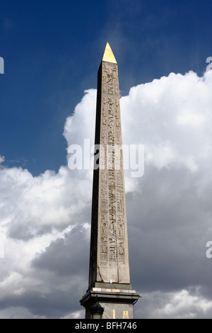 The Luxor Obelisk at Place de la Concorde on a summer day in Paris ...
