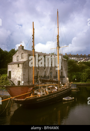 British gaff Ketch sailing ship Leader leaves Belfast for the start of ...