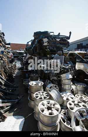 old rusty metal car rim isolated on white background. side view Stock Photo - Alamy