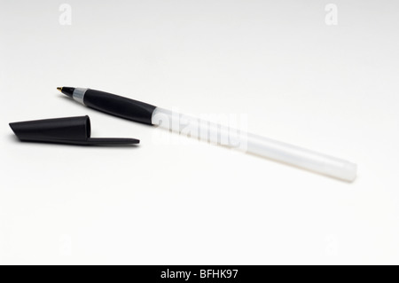 Ballpoint pen on white background, close-up Stock Photo - Alamy