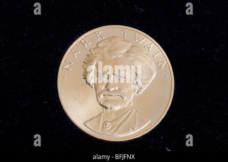 mark twain gold coin Stock Photo - Alamy