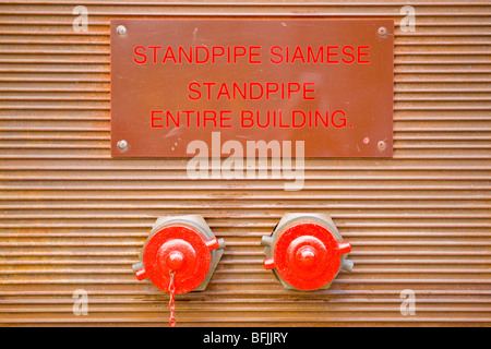 Standpipe Siamese for the Fire Department, New York Stock Photo - Alamy