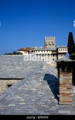 Stavronikita monastery, Mount Athos, Athos peninsula, Greece Stock ...