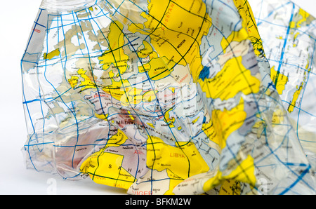 Plastic globe deflated - global / earth / broken / problems / climate ...