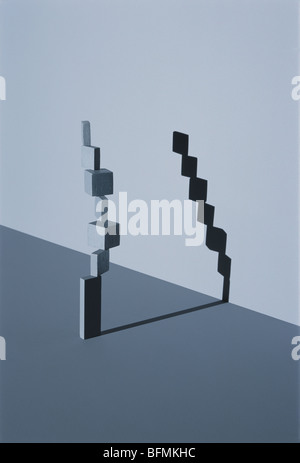 Illustration of Blocks and the Shadows Stock Photo - Alamy