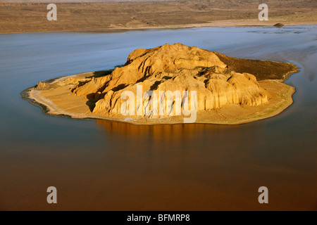 Kenya, Suguta valley, Logipi lake, lesser flamingos (Phoeniconaias ...