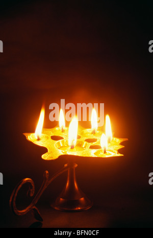 Oil lamp, Arati lamps for worship, niranjana Stock Photo - Alamy