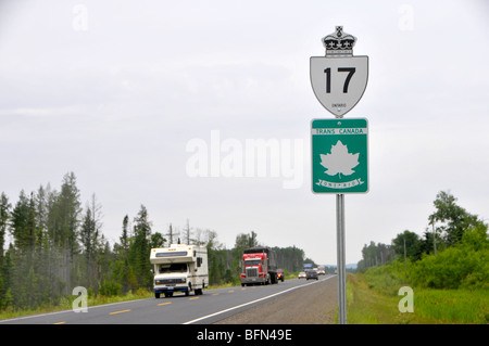Trans Canada Highway 17 Sign In Ontario Canada Part Of The Trans Canada ...