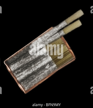 Pack of cigarettes, X-ray Stock Photo - Alamy